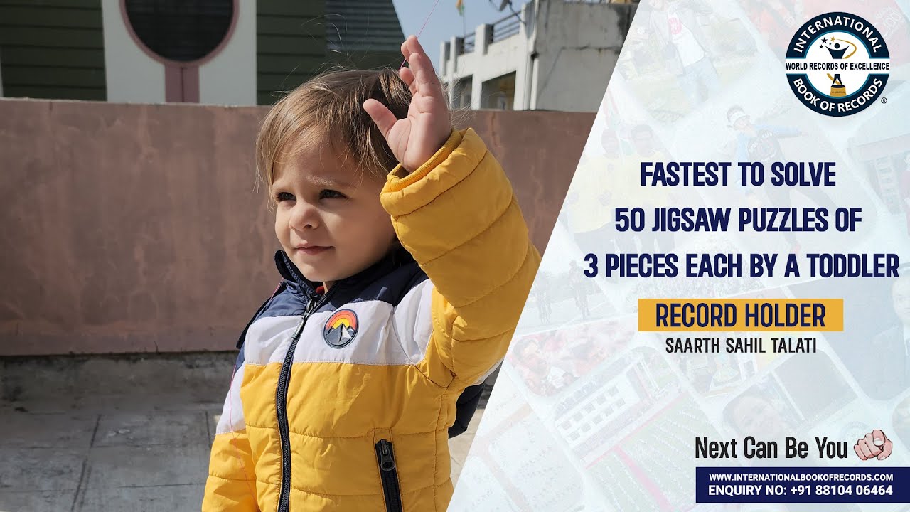 FASTEST TO SOLVE 50 JIGSAW PUZZLES OF 3 PIECES EACH BY A TODDLER - YouTube