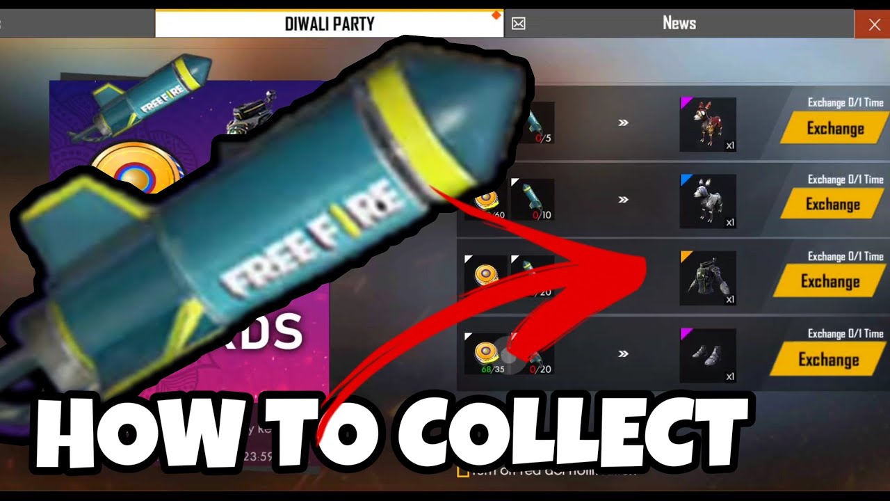 Rocket Token Collect | Free Skins| Free Fire battleground - YouTube