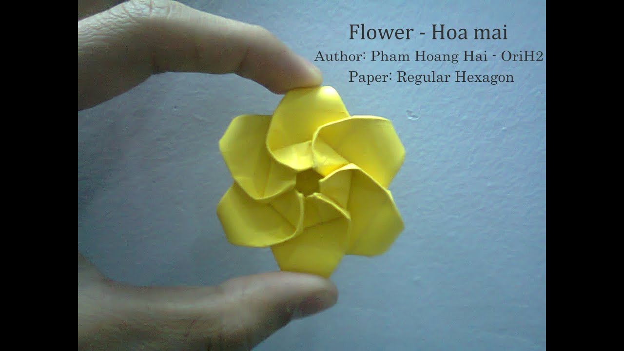 Tutorial How to make flower - hoa mai Pham Hoang Hai by Paper Ph2 - YouTube