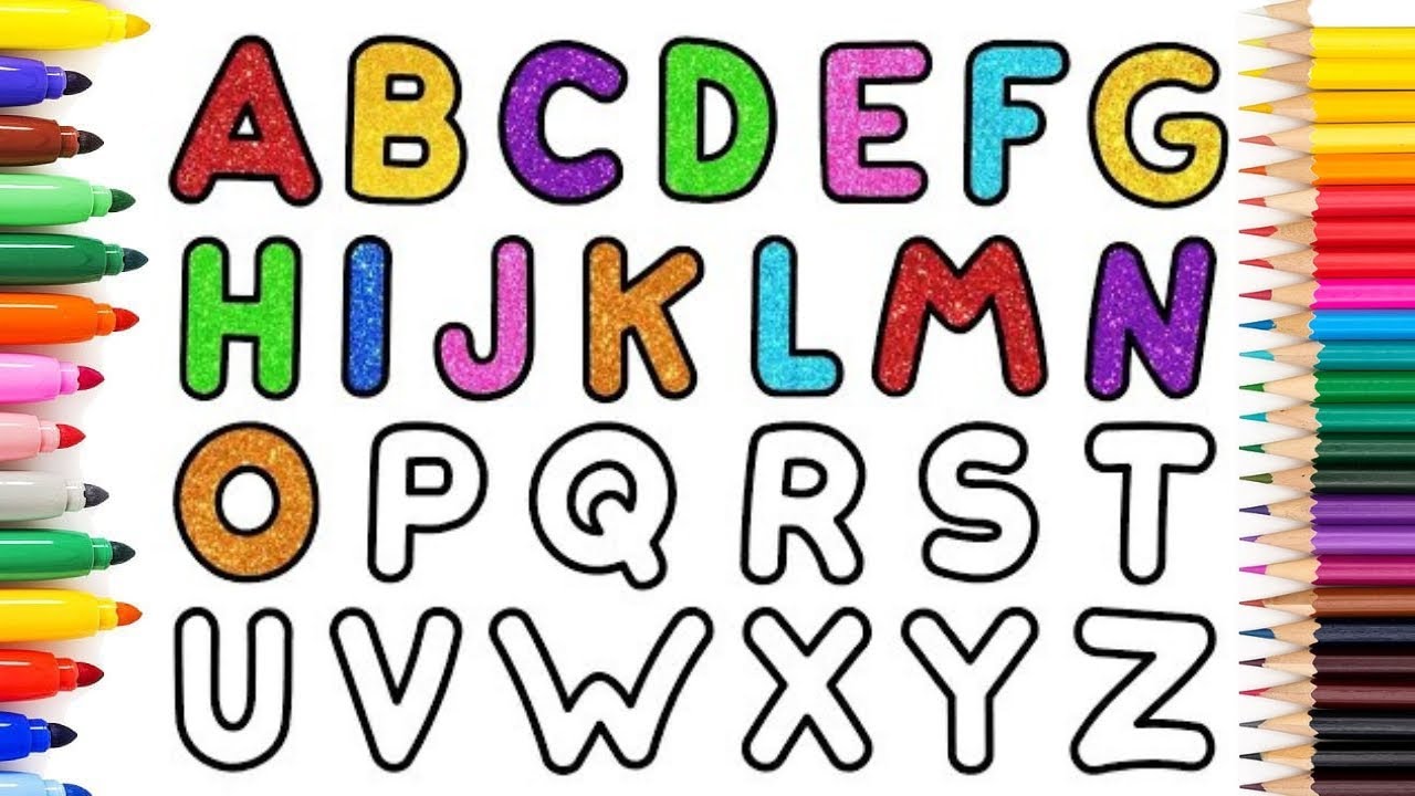 ABCD Alphabet Learning with Coloring || How To Color ABCD - YouTube