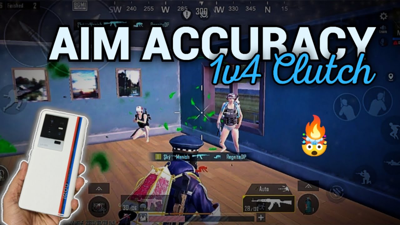 AIM ACCURACY 😱 1V4 CLUTCH | BGMI MONTAGE | 60FPS | 4 FINGERS - YouTube