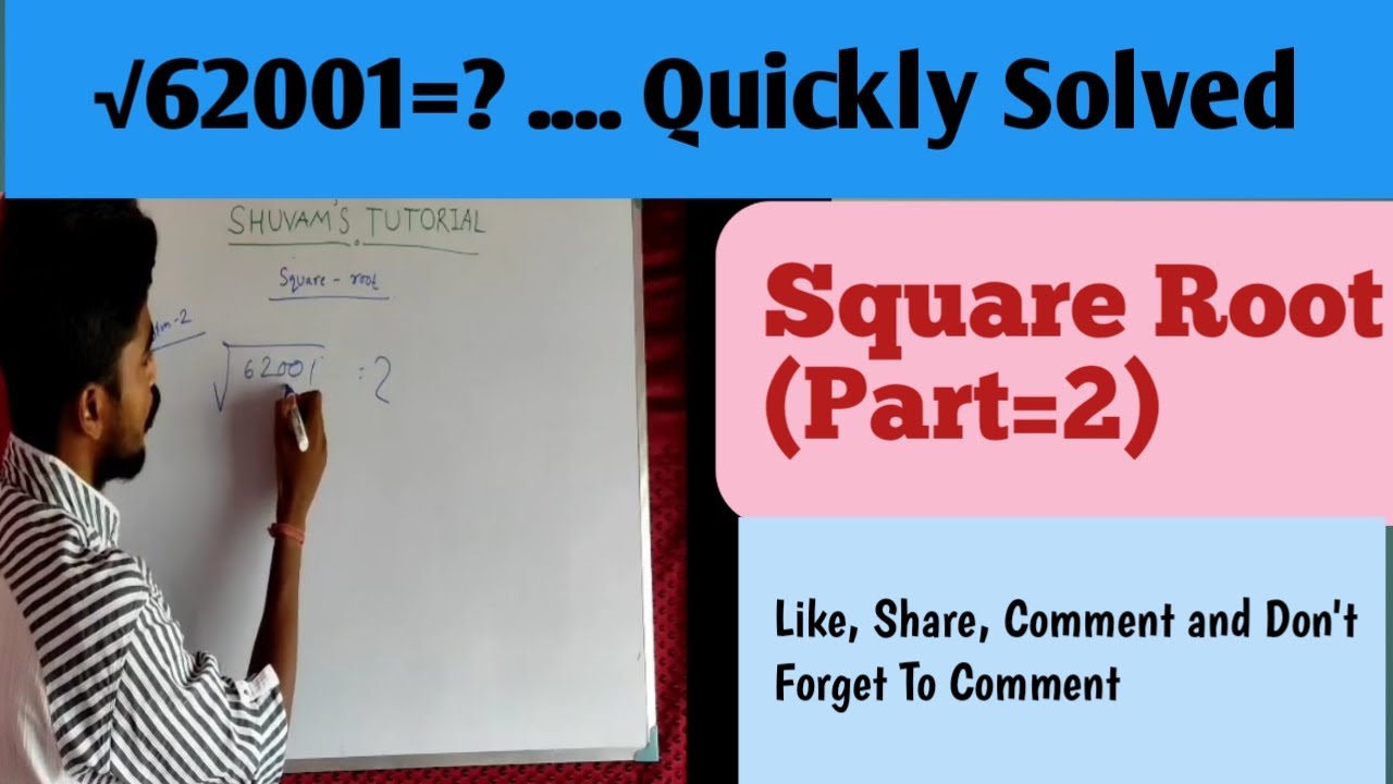 Quickly Solve Root Of Large Number (Part- 2 of square root) - YouTube