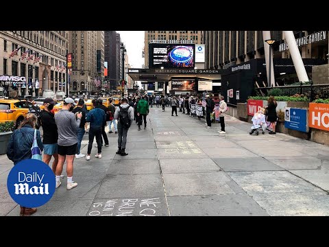2020 Election: Long lines in New York on first day of early voting ...
