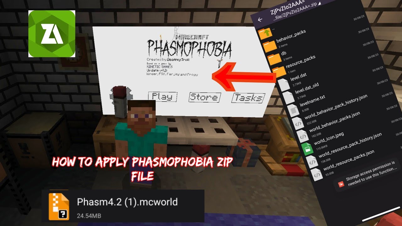 How to download phasmophobia in Minecraft || how to set phasmophobia ...