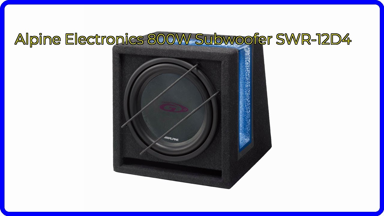 BEWERTUNG (2025): Alpine Electronics 800W Subwoofer SWR-12D4 ...
