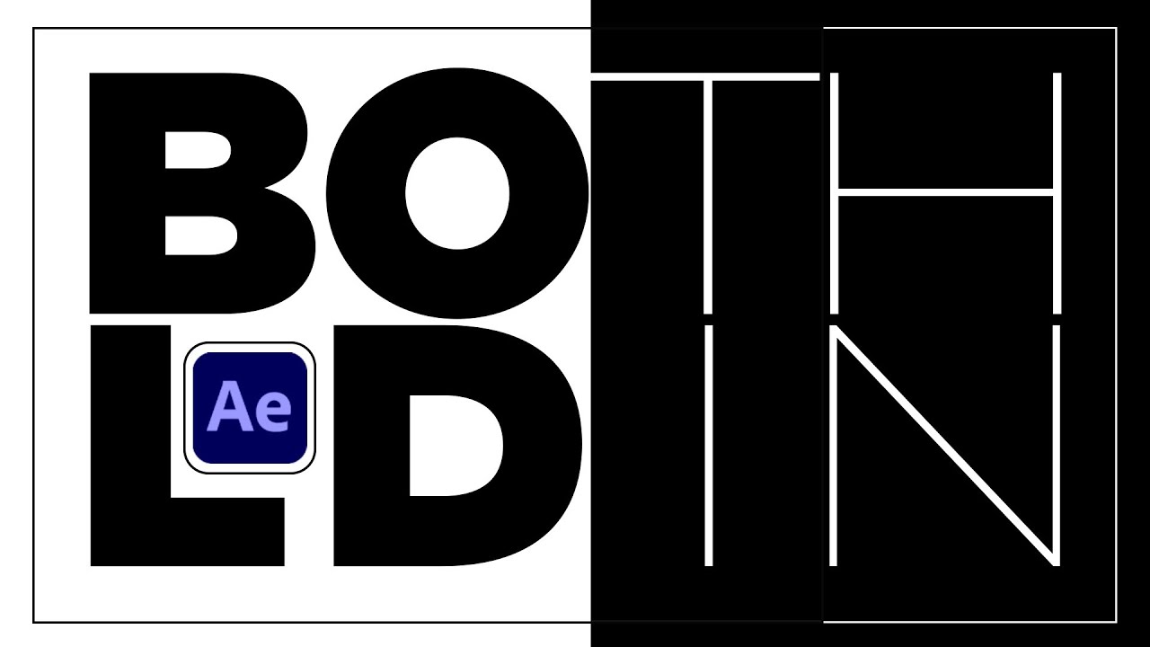 After Effects Tutorial - Smooth Typo Transition from Bold Text to Thin ...