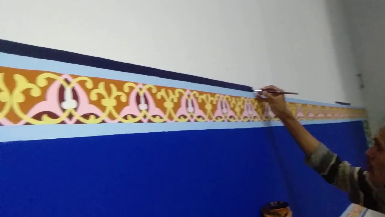 Cara pengecatan lis pembuatan kaligrafi masjid. - YouTube