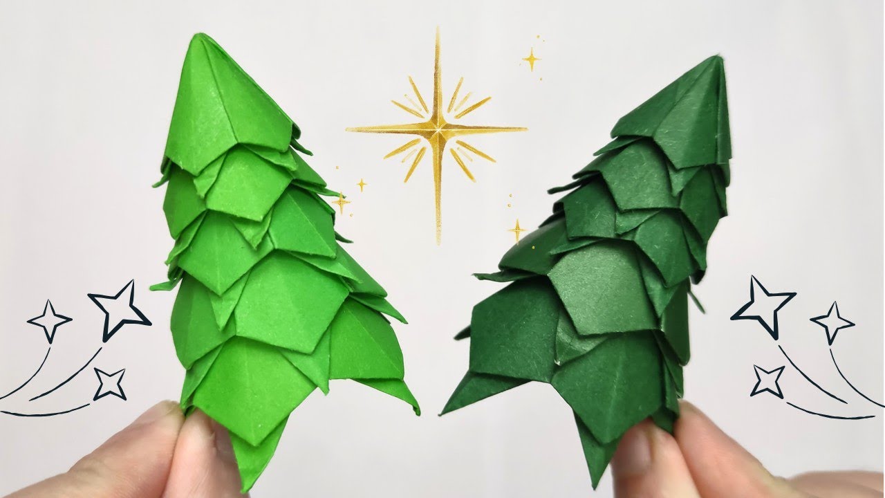 Origami CHRISTMAS TREE 🎄 How to make a paper Christmas tree - YouTube