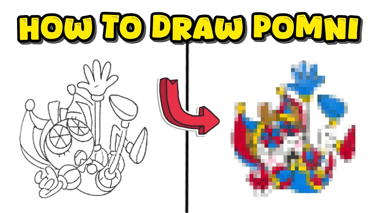 How to Draw Pomni from The Amazing Digital Circus – Colorful Art - YouTube