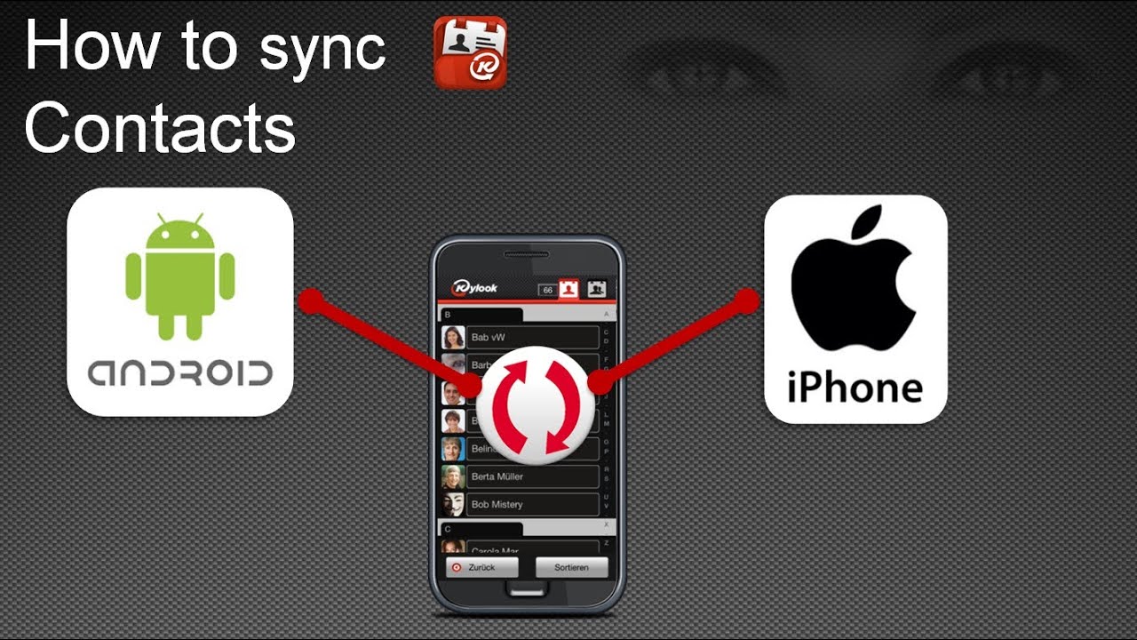 How to Sync iPhone & Android - contacts - Address book - YouTube