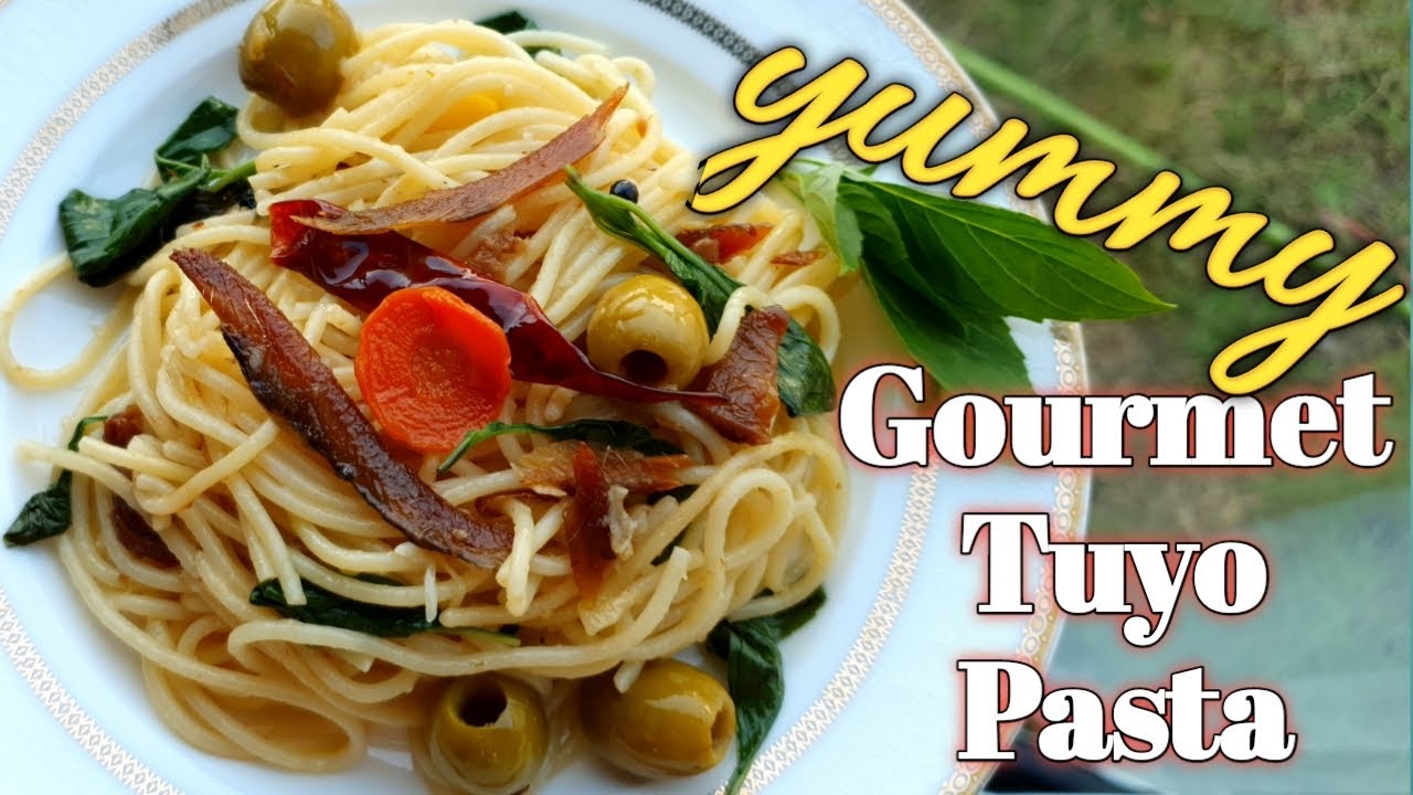 How to cook gourmet tuyo pasta with basil | Tuyo pasta | using Homemade ...