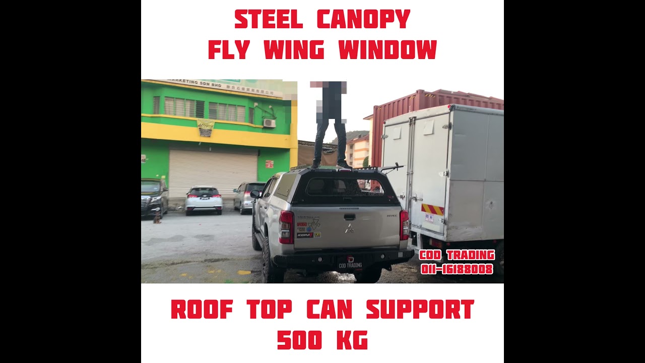 steel canopy fly wing window for triton - YouTube