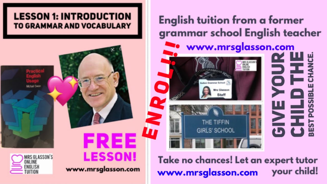 Lesson 1: Introduction to grammar and vocabulary - YouTube