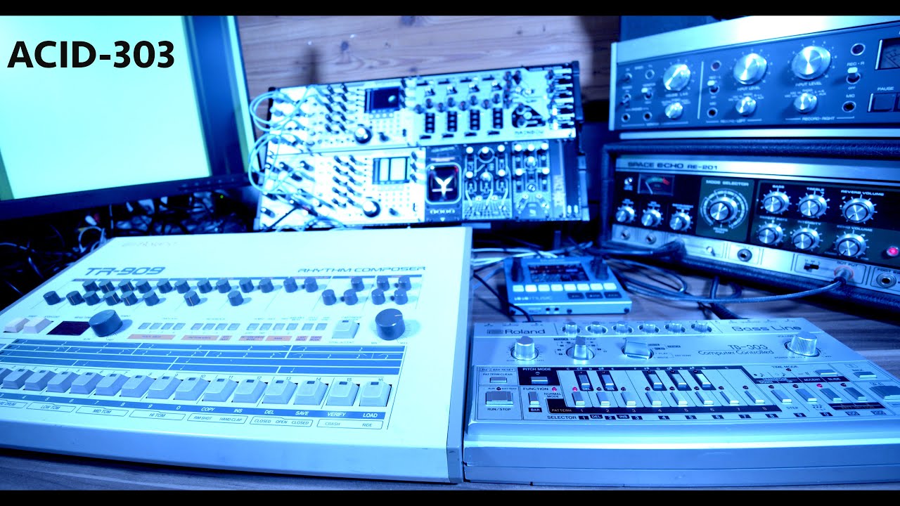ACID-303 (Roland TB-303, TR-909 and RE-201) - YouTube