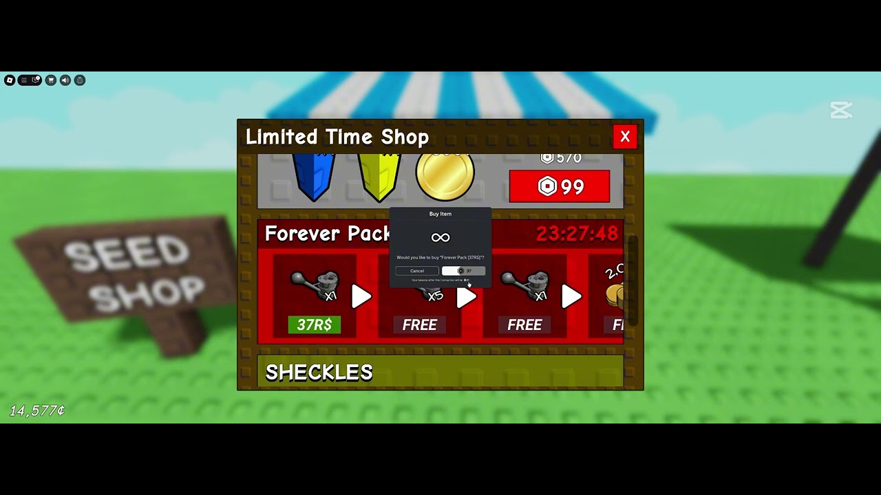 buying the forever pack in grow a garden - YouTube