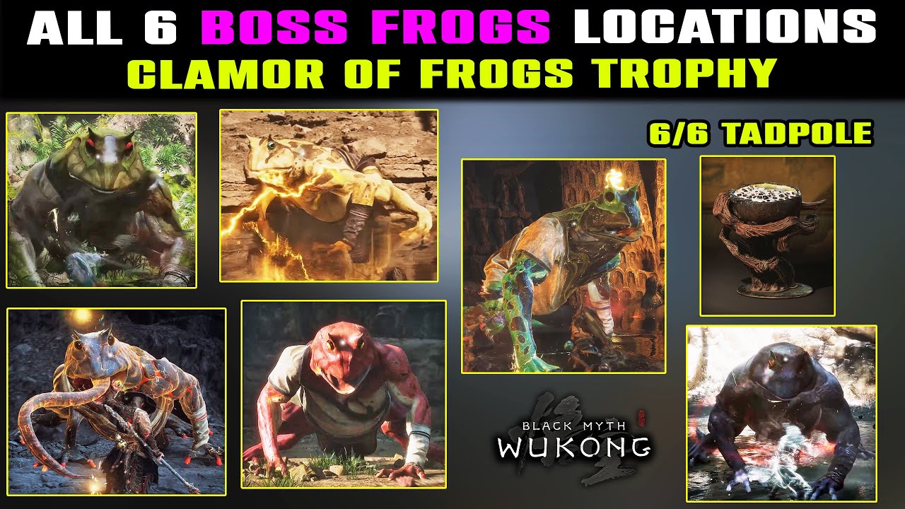 ALL 6 FROGS in Black Myth Wukong | Locations & How to Defeat | Clamor Of Frogs Trophy | All ...