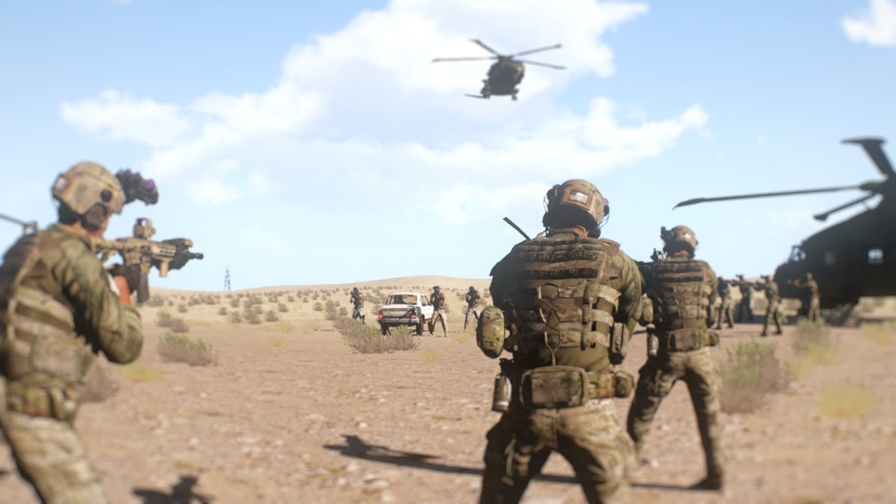Delta Force Engages Enemy Vehicle in Desert Operation | ARMA3 - YouTube