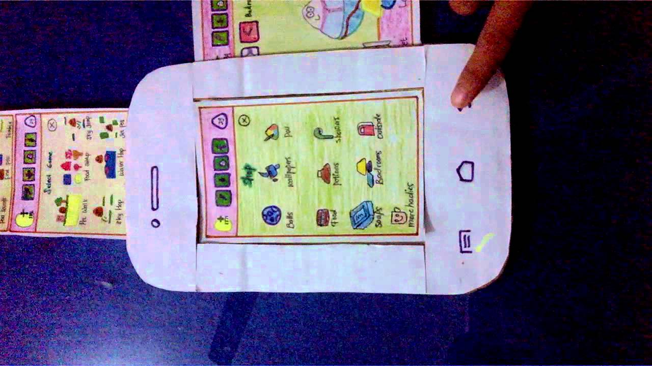 Paper Prototype "GAME POU" - YouTube