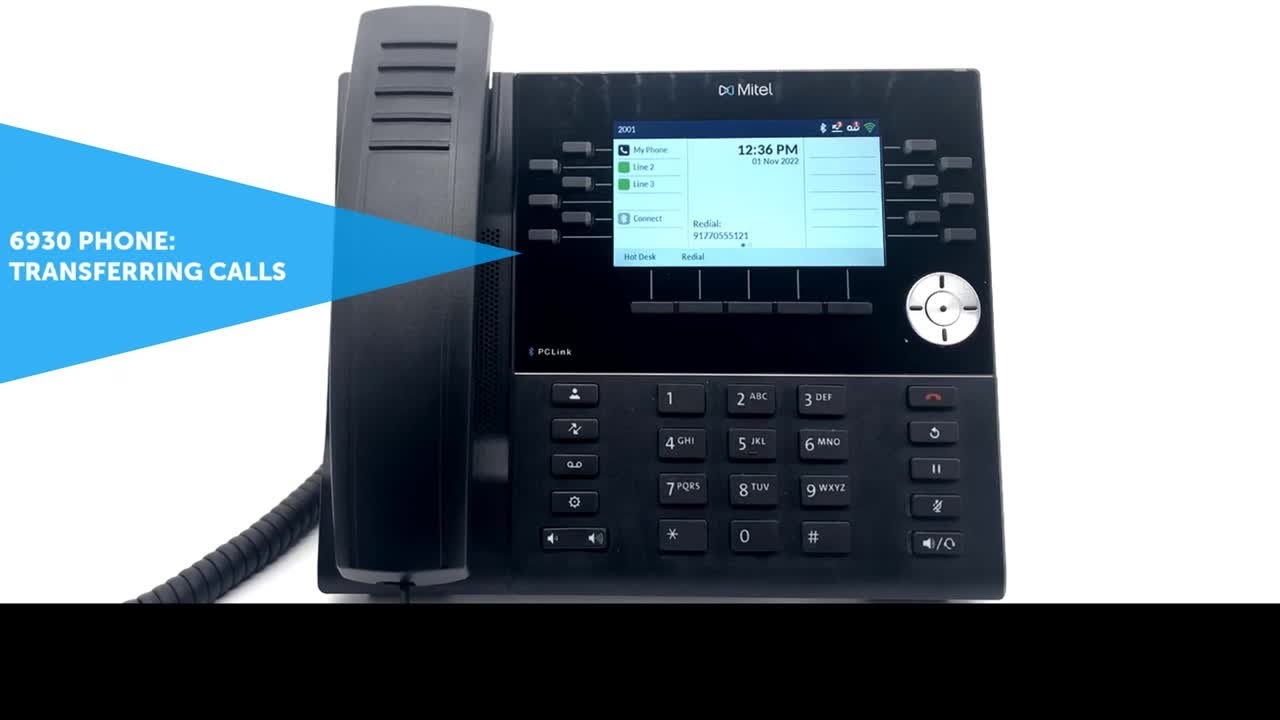 6930 Phone: Transferring Calls: MiVoice Business - YouTube