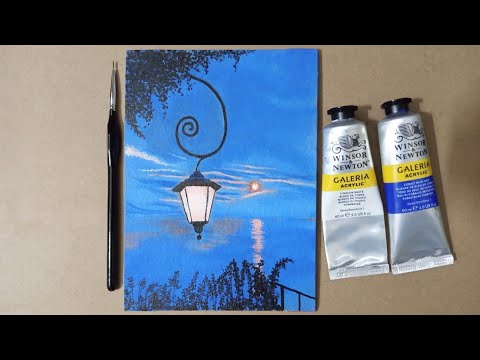 Painting Light with Acrylic| How to paint a Light effect. - YouTube
