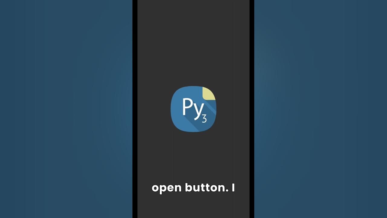 Setting up Pydroid 3 on Android mobile - YouTube