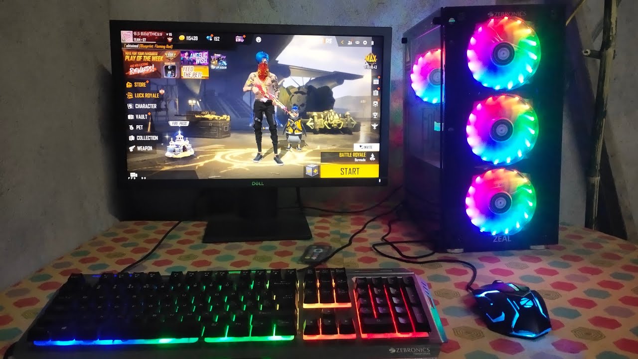 Free Fire Gaming Setup Full Gameplay || free fire gaming pc setup || pc ...