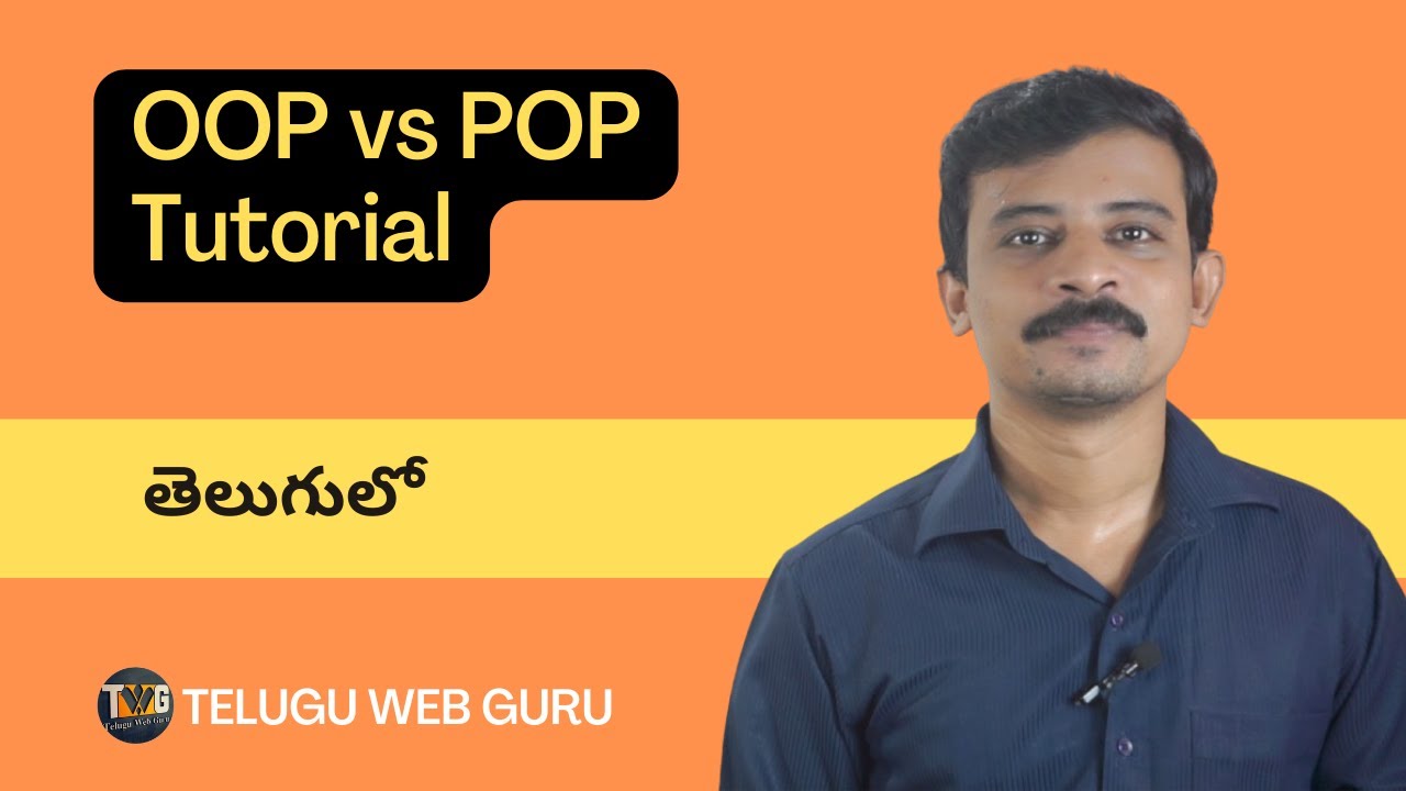 Introduction To Oops In Telugu Pop Vs Oop Telugu Web Guru Youtube 2948