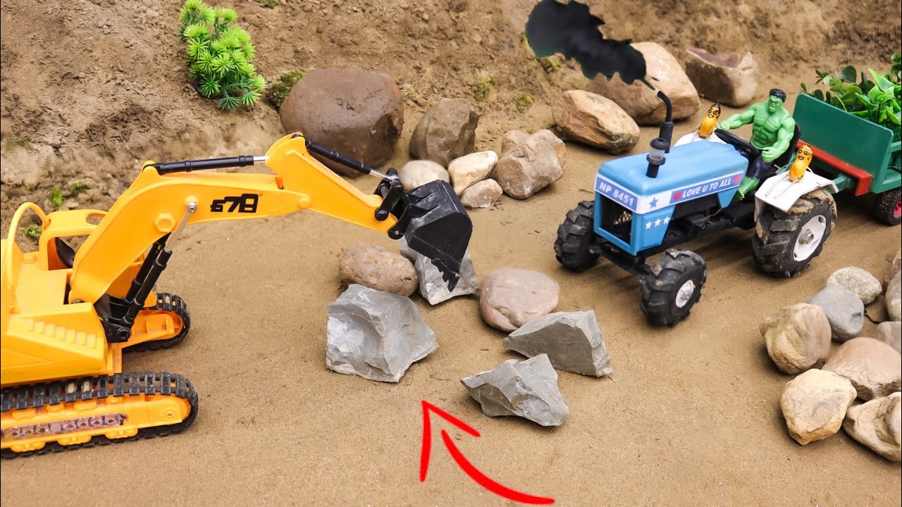 Mini DIY tractor Planting 100 Tree with excavator | rc JCB | science ...
