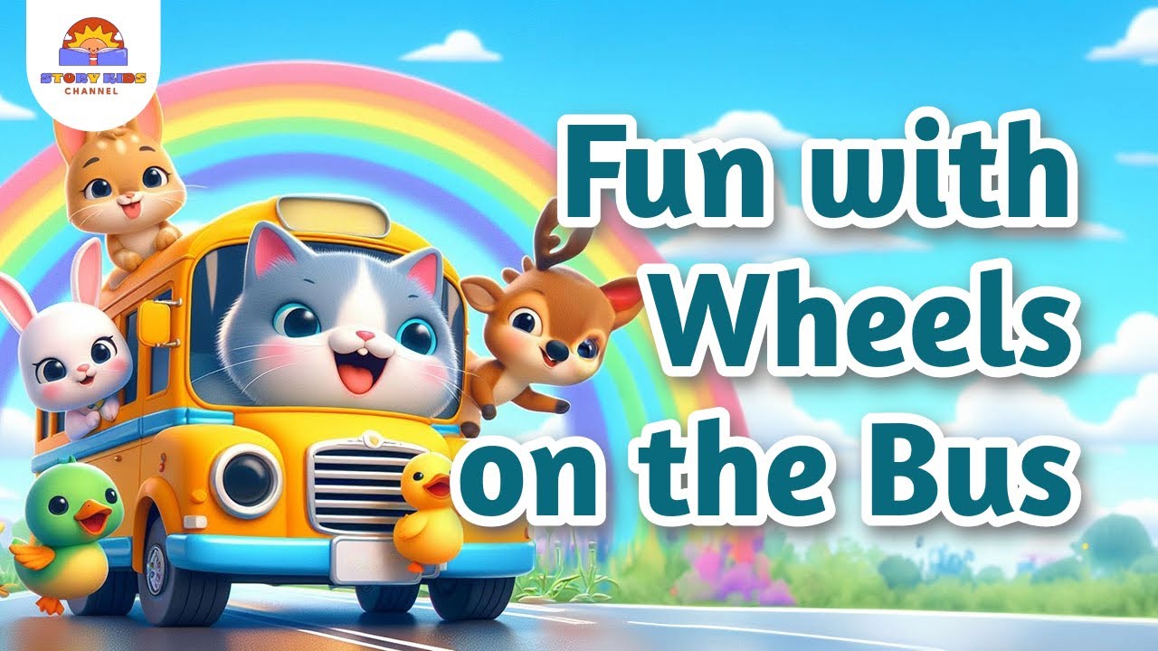 🚌 Fun with Wheels on the Bus 🐱🐰 | 📚 Kids Storybook Read Aloud ...