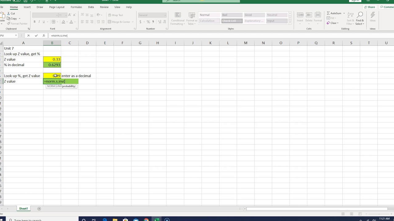 Unit 7 spreadsheet - YouTube
