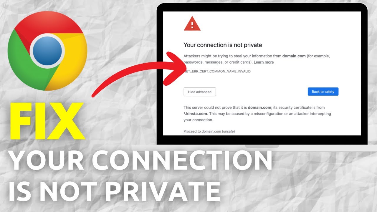 How To Fix Your Connection Is Not Private On Google Chrome - YouTube