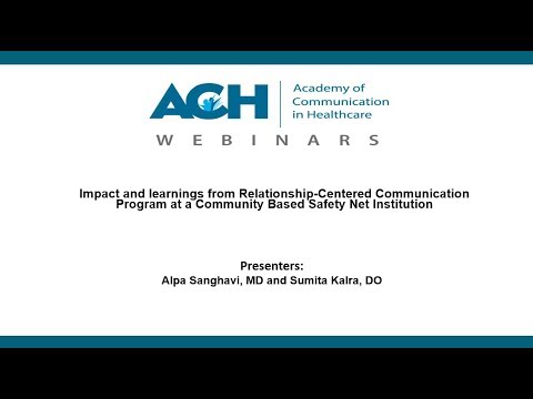 Impact and learnings from Relationship-Centered Communication Program ...