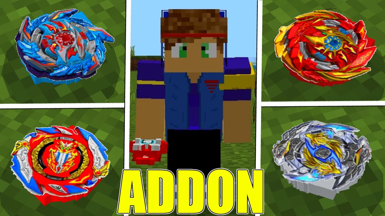 *LANÇOU* ADDON DE BEYBLADE NO MINECRAFT PE! - YouTube