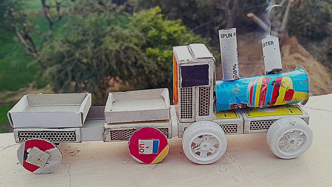how to make a matchbox mini train #diy matchbox train - YouTube