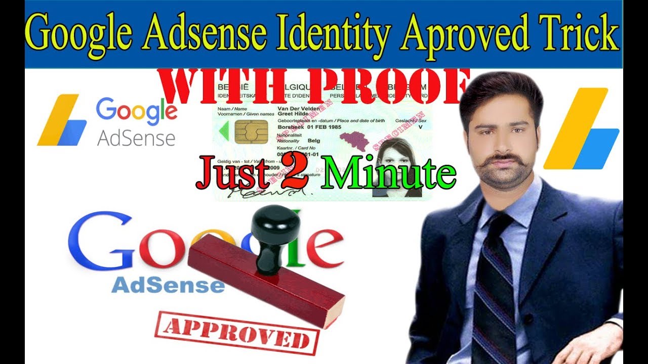 Google adsense identity verification %100 Aproved Trick Just 2 Minute ...
