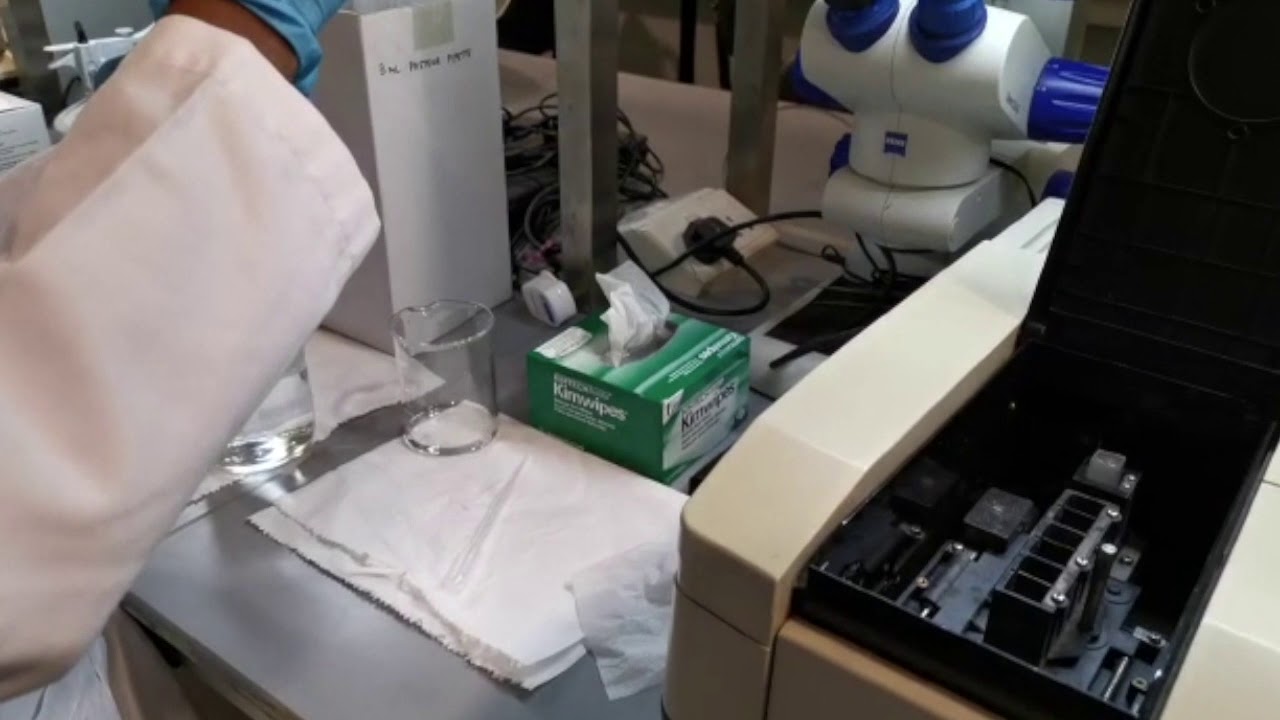 Analyse 100x diluted filtrate sample by using UV spectrometer - YouTube