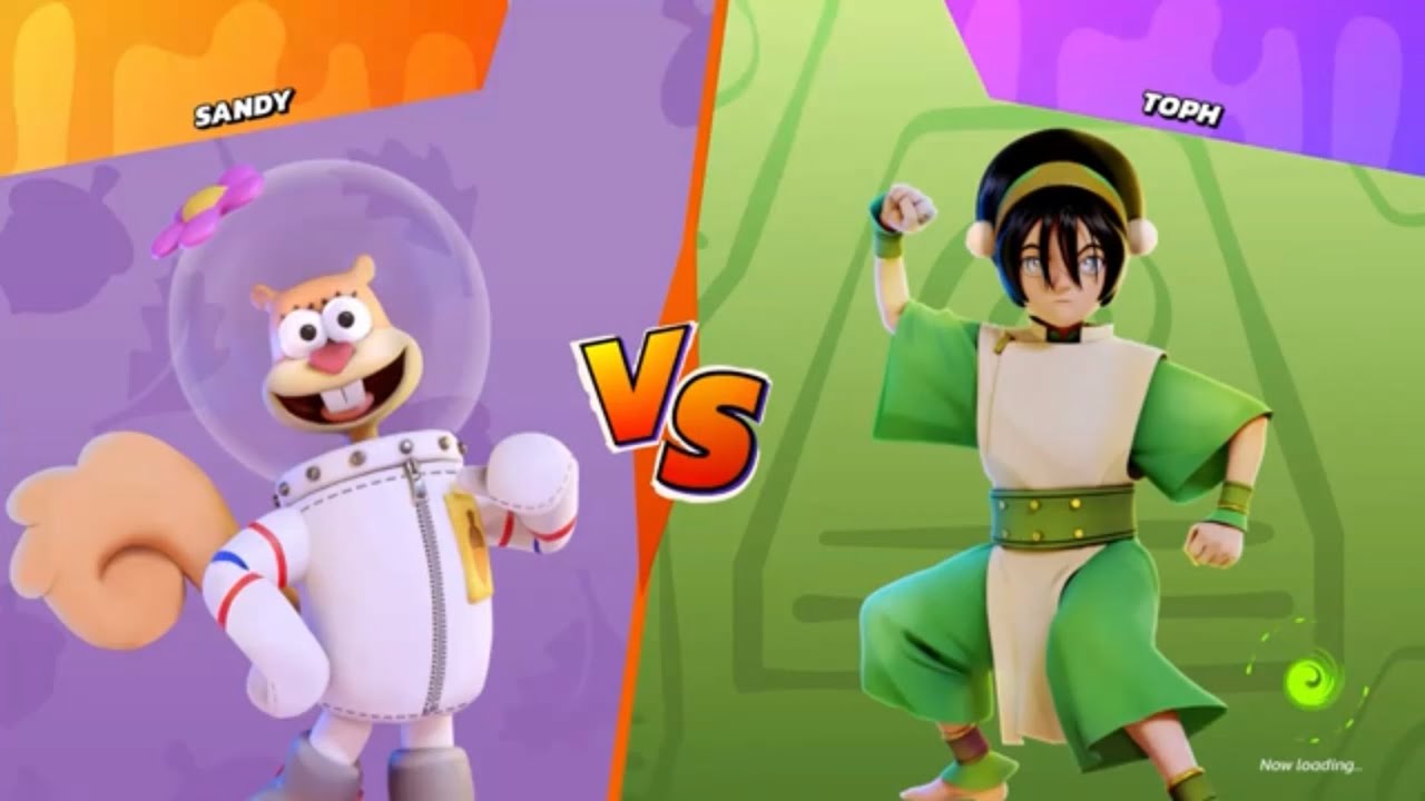 Nickelodeon All-Star Brawl Sandy Cheeks VS Toph Befong - YouTube