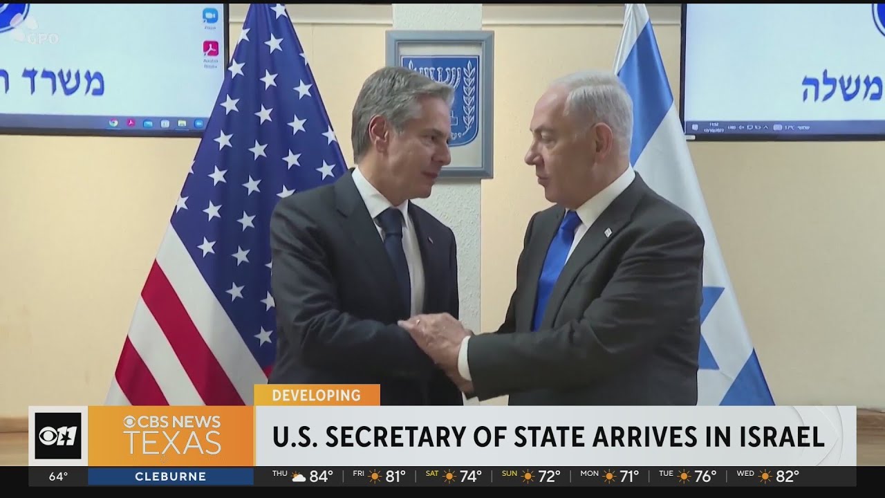 U.S. Secretary of State arrives in Israel - YouTube