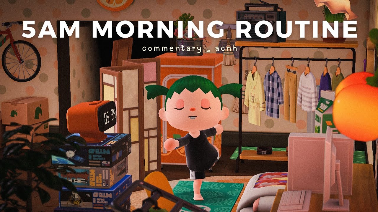 Relaxing 5AM Morning Routine • Animal Crossing New Horizons - YouTube