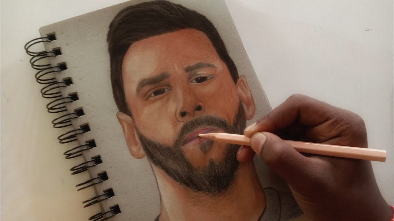 Lionel Messi Drawing | Colour Pencil ️ - YouTube