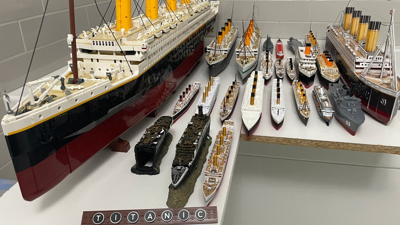 Ultimate Cruise Ships and Battleships Display in the Tub | Lego ship ...