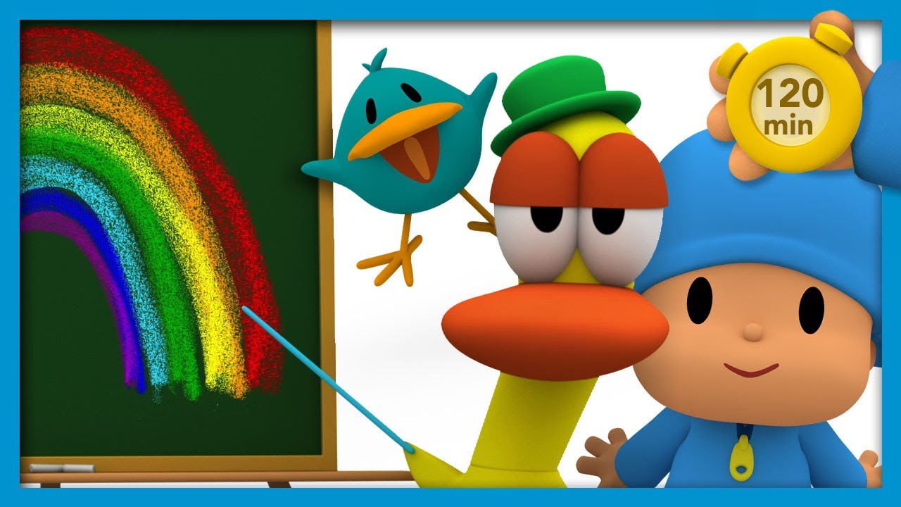 🌈 POCOYO AND NINA - Learn colors [120 min] | ANIMATED CARTOON for ...