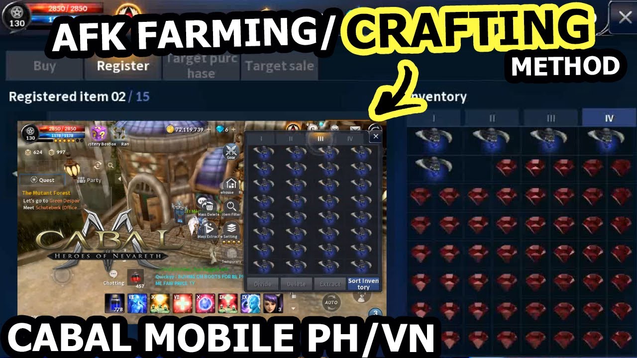 Cabal Mobile Farming | BULK CRAFTING of Dungeon Entries | Cabal M ...