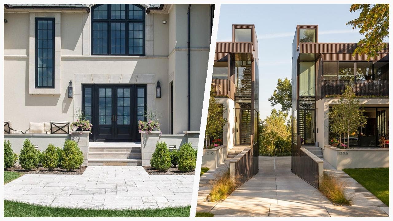 75 Transitional Exterior Home With A Green Roof Design Ideas You'll ...
