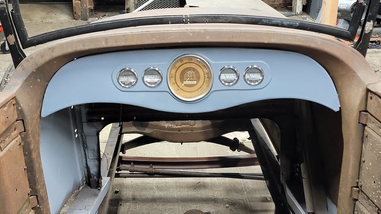 Finishing the custom dash on the roadster - YouTube