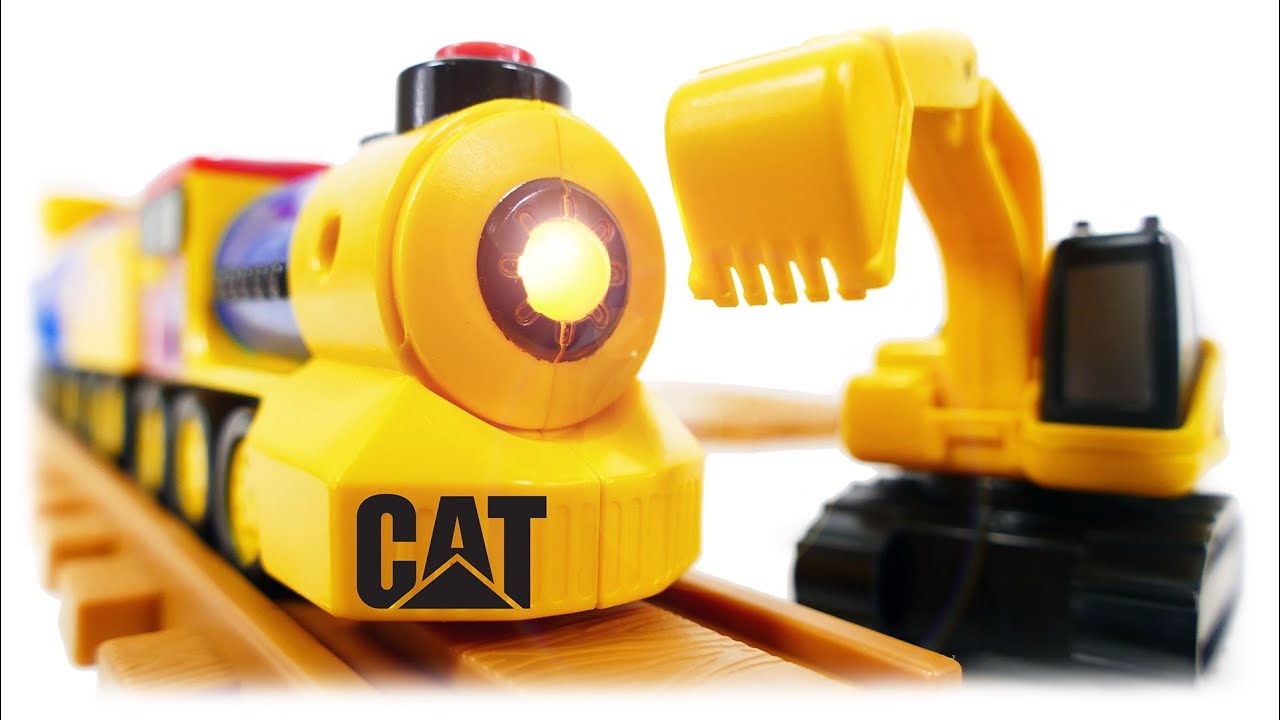 Preschool Express Train CAT with Excavator & Truck - YouTube