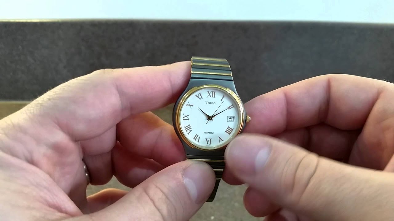 1988 Tranel men's vintage watch with box and papers - YouTube