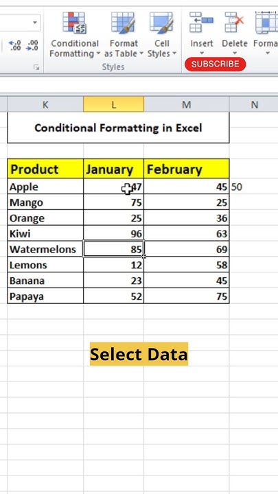 How to use Conditional formatting in excel #exceltips #shorts - YouTube