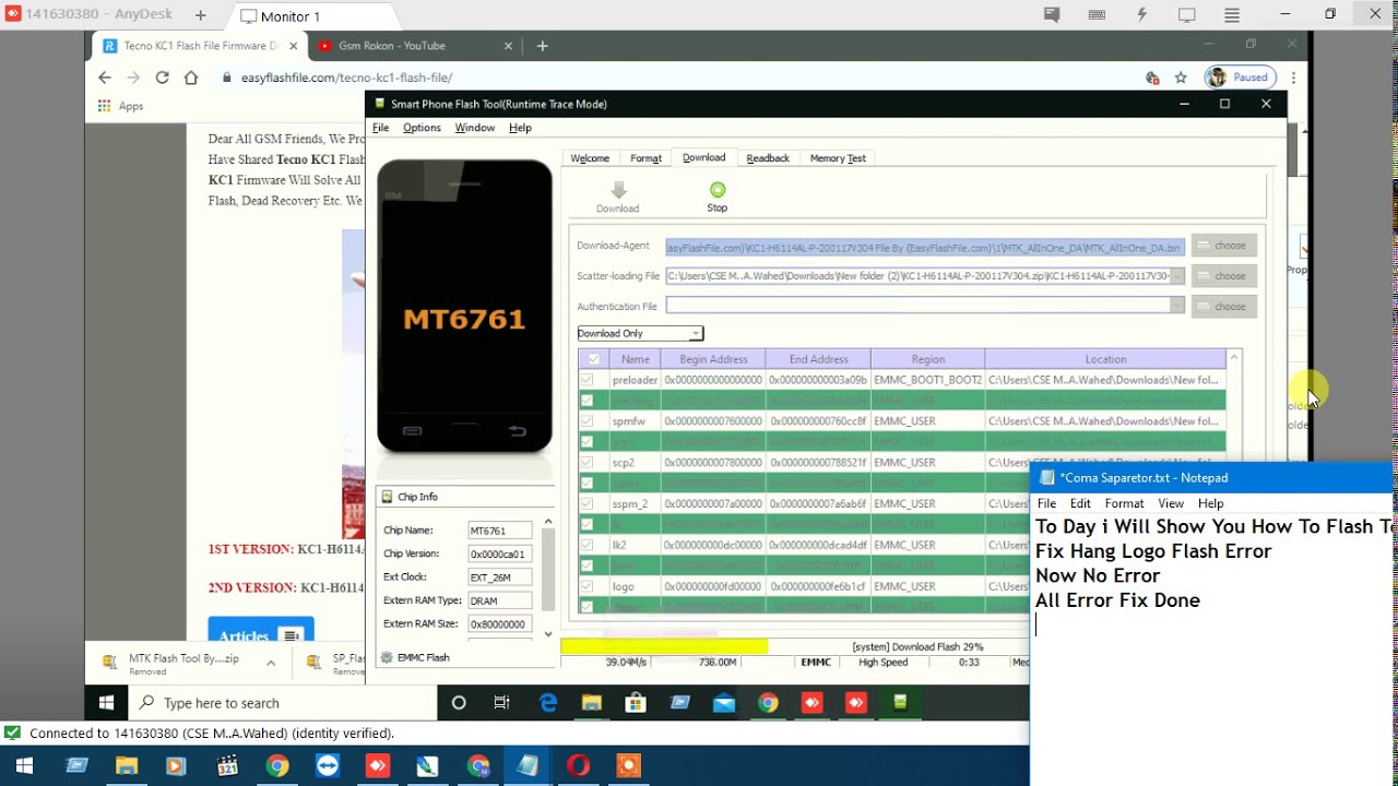 How To Flash Tecno KC1 Using Sp Tool - YouTube