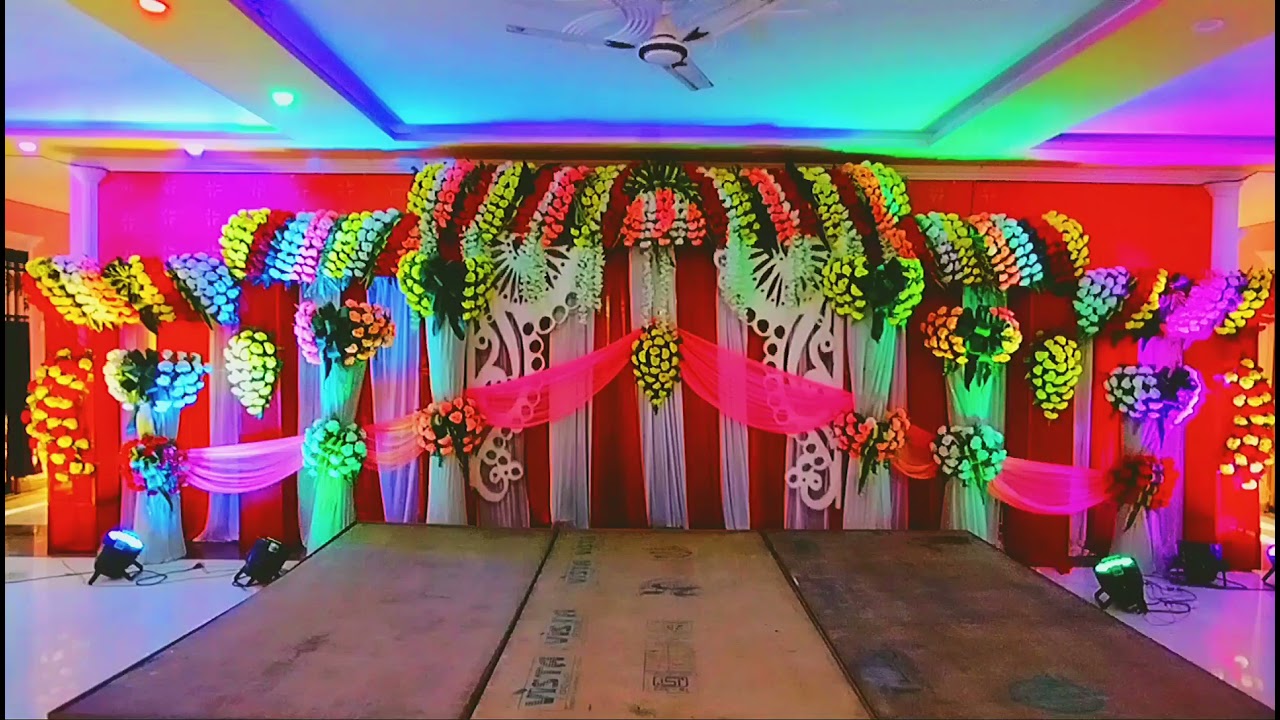 Beautiful wedding stage design 2021 (Vivah Flower Shop, Mahagama) # ...